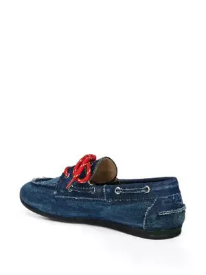 POSA Faded-effect Frayed-edge Loafers