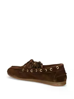POSA Lace-up Suede Loafers