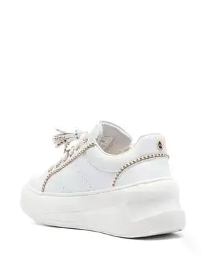 CULT Nirvana Stud-embellished Leather Platform Sneakers