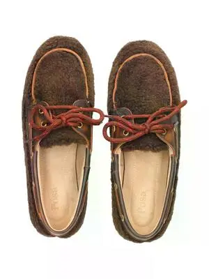 POSA Shearling-effect Lace-up Loafers
