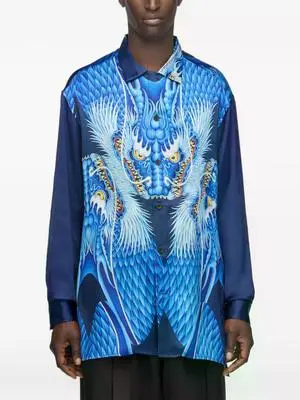 Y3 Satin Graphic Shirt