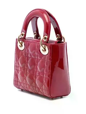 Dior 2018 Mini Patent Cannage Lady Satchel