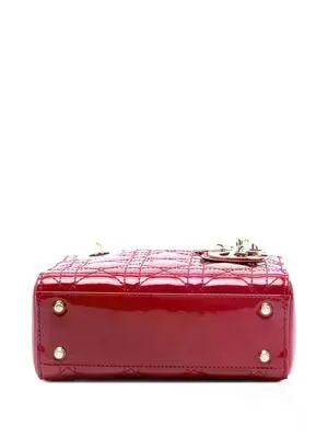 Dior 2018 Mini Patent Cannage Lady Satchel