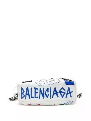 Balenciaga City Graffiti Classic Studs Leather Mini Satchel