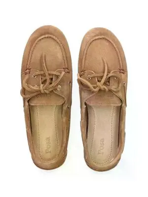POSA Lace-up Suede Loafers