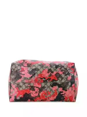 Gucci Gg Open Gg Camouflage Coated Canvas Large Tote Bag