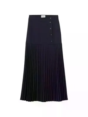 Claudie Pierlot Pleated A-line Skirt - Blue