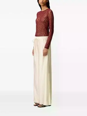 Claudie Pierlot Striped Drawstring Palazzo Pants