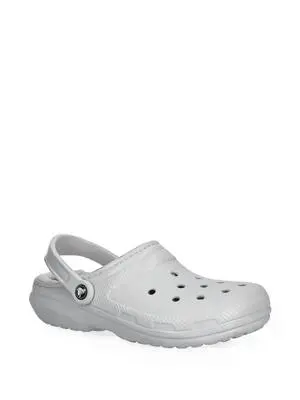 CROCS Effect Cushioned Perforated Clogs With Slingback Strap - Grey