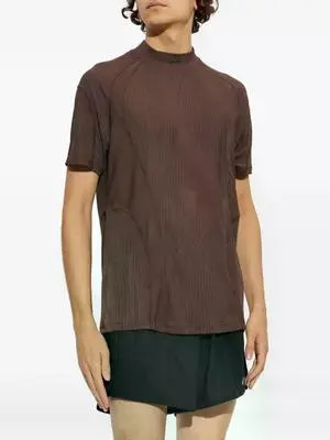 Nike Tech Logo-embroidered Panelled High Neck T-shirt