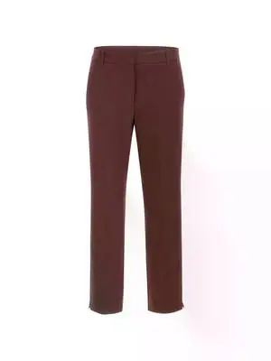 Marella Side-slit Trousers - Red