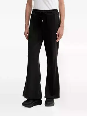 PUMA Drawstring Flared-leg Track Pants - Black