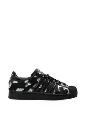 Adidas Superstar Ii Pony-hair Effect Sneakers - Black