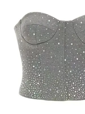 TWENTY FOURHAITCH Quira Rhinestone-embellished Bustier Top