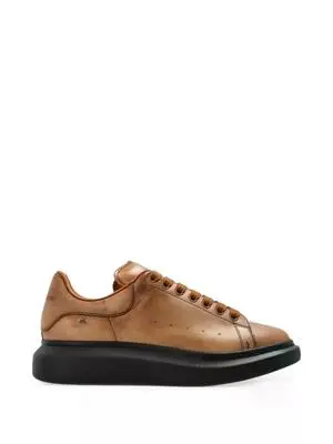 Alexander McQueen Oversized Leather Sneakers - Brown