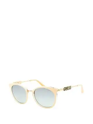 Guess Round Frame Sunglasses With Logo Detail