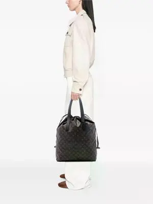 LOUIS VUITTON 2017 Fragment Monogram Macassar Cabas Light Tote Bag - Brown