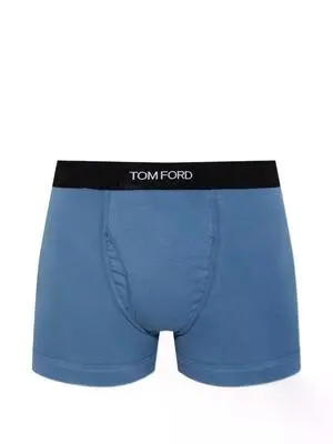 TOM FORD Logo-waistband Boxers - Blue