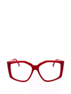 Max Mara Geometric-frame Glasses - Red