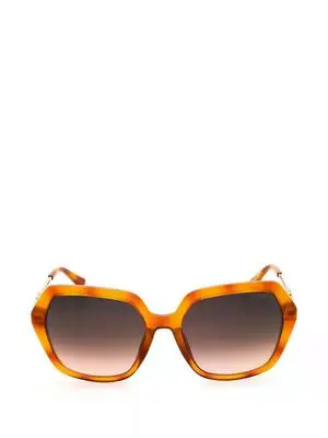 Guess Geometric Frame Sunglasses - Orange