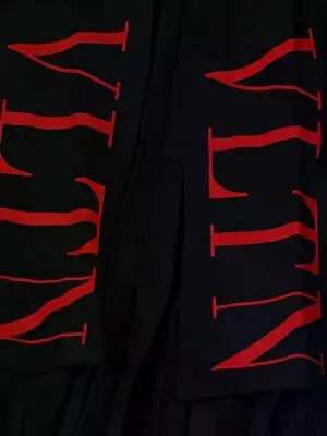 Valentino Garavani Long Sleeve Pleated Dress