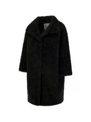 Herno Faux Fur Lapel Collar Coat