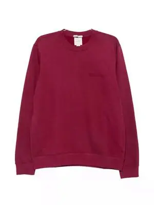 Calvin Klein Embroidered Logo Crew Neck Sweatshirt - Red