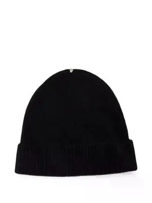 Zadig&Voltaire Ribbed Knit Beanie Hat - Black