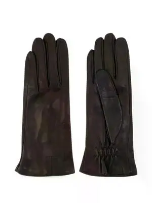 TOTEME Calfskin Leather Gloves - Black