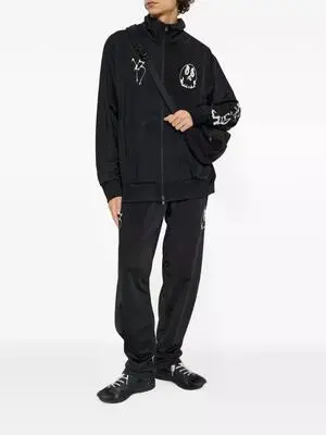 Y3 X Adidas Graphic-print Zip-up Sweater - Black