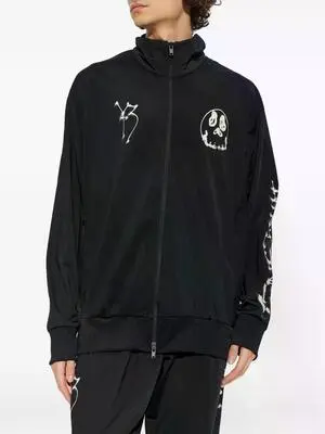 Y3 X Adidas Graphic-print Zip-up Sweater - Black
