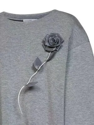 Giuseppe Di Morabito Rose-appliqué Shoulder-pad Sweater