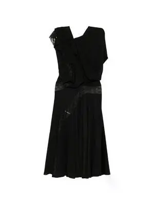 Junya Watanabe Ruffled Lace-panelled Dress