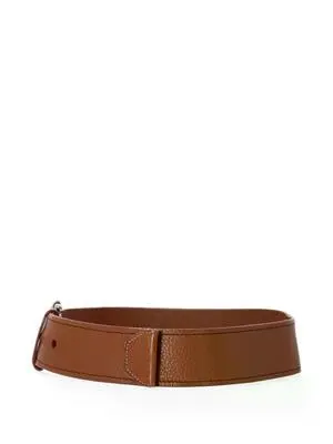 Prada Grained Leather Belt With Silver-tone Hardware