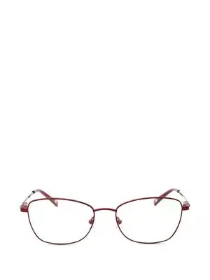 LIZ CLAIBORNE Geometric Frame Eyeglasses - Red