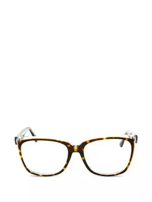 Sketchers Tortoiseshell Effect Rectangle Frame Eyeglasses - Brown