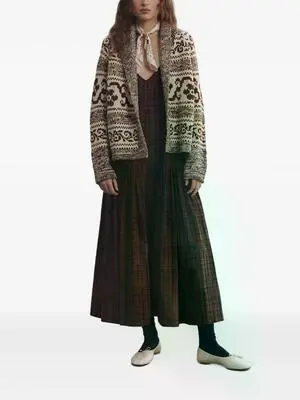 The Great. Fair Isle Shawl-collar Cardigan