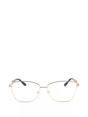 Guess Rectangle Frame Eyeglasses - Gold