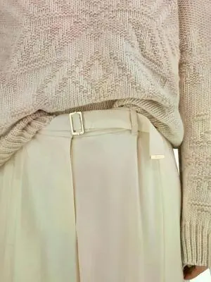 Herno Belted Virgin Wool Trousers
