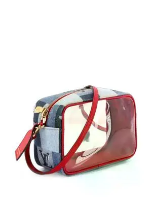 LOUIS VUITTON Damier And Monogram Patchwork Denim Shoulder Bag