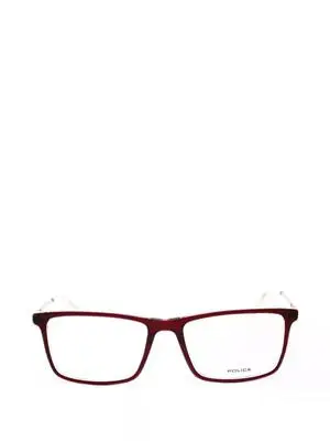 POLICE Rectangle-frame Glasses - Red