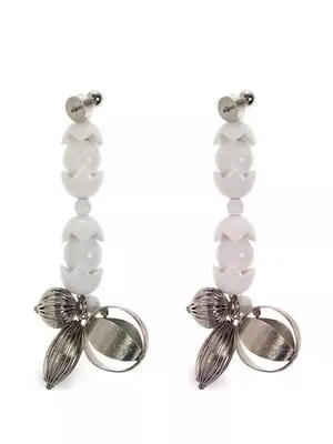 Marni Silver-tone Beaded Drop Earrings