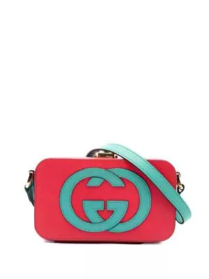 Gucci 2016-2026 Calfskin Interlocking G Crossbody Bag - Red
