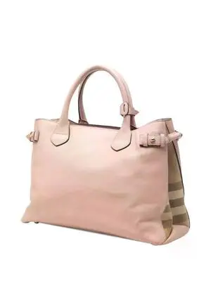 Burberry Medium Leather And House Check Banner Satchel