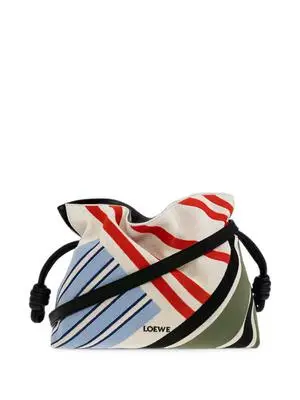 Loewe Medium Flamenco Striped Clutch Bag