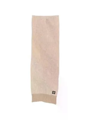 Stone Island Logo-patch Waffle-knit Scarf
