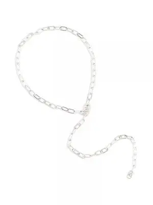 Liu Jo Tone Chain Necklace With Embellished Clasp - Silver