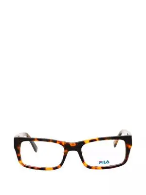 FILA Tortoiseshell-effect Rectangle-frame Eyeglasses - Brown