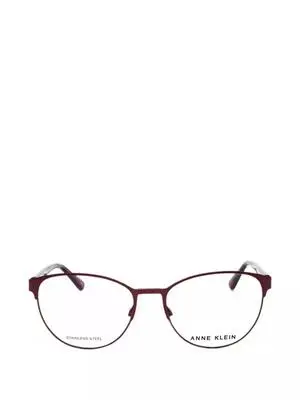 Anne Klein Round Frame Eyeglasses - Red