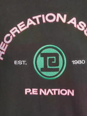 P.E Nation Cresent Logo-embroidered Cropped Hoodie